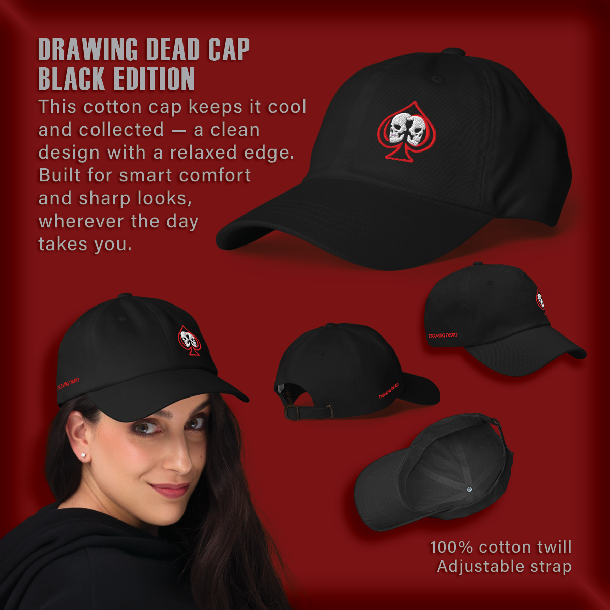 Drawing Dead Black Cap – Drawing Dead Designs